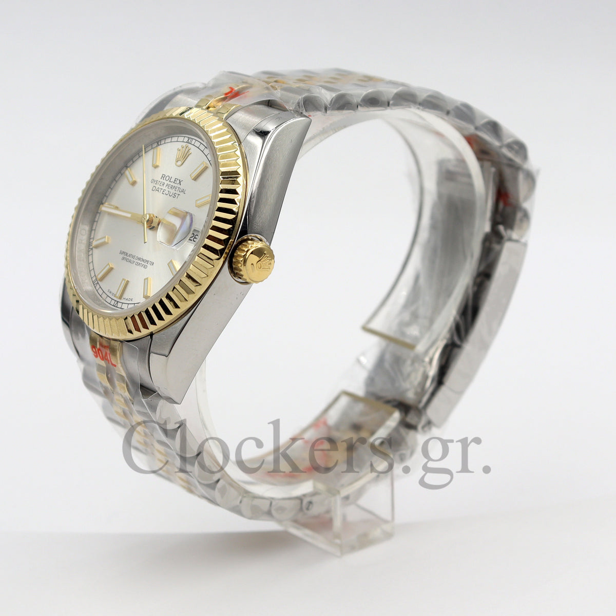 DATEJUST 36MM 2-TONE GOLD OYSTER WHITE DIAL STICKS MARKERS ...